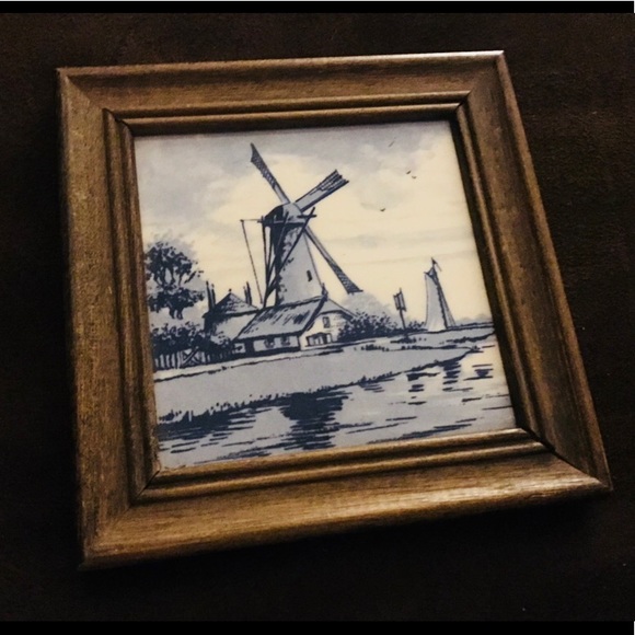 royal delft | Wall Decor | Rare Vtg Royal Delft Blue Handpainted ...